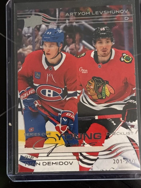 2025-26 UPPER DECK Young Guns Checklist Ivan Demidov / Artyom Levshunov ...