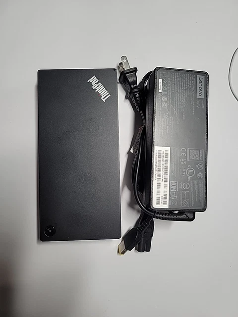 LENOVO THINKPAD UNIVERSAL USB-C Docking Station 40AY w/ 90W A/C Adapter ...