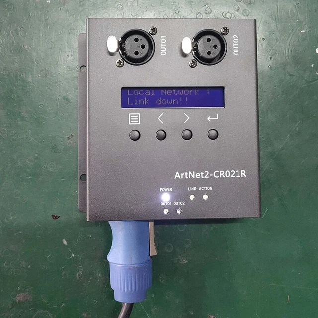 1 PCS ARTNET DMX 512 Interface 2 Convertisseur Box MA2 EU Plug L8E23244 ...