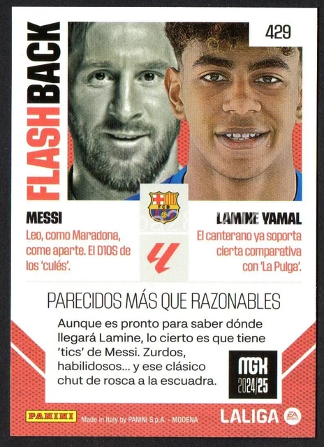 LIONEL MESSI - Lamine Yamal #429 Flashback 2024-25 Cromo Megacracks Panini 24/25 $36.28 ...
