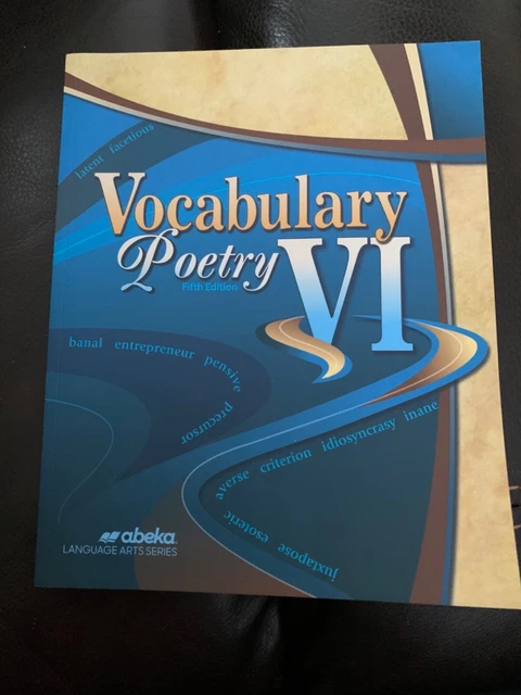 ABEKA VOCABULARY POETRY VI 5th Edition Textbook/12th Grade With Answers ...
