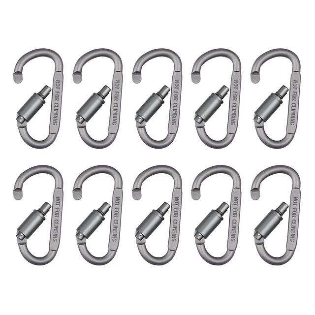 10 PCS CARABINER Key Clip Heavy Duty Clips Hiking Backpack Buckle £13. ...