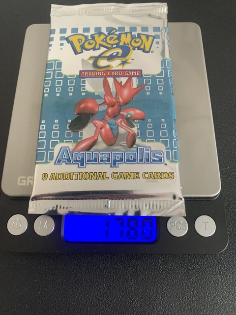 HEAVY 17.80G POKEMON Aquapolis Booster Pack WOTC Scizor Art 2003 Mint ...