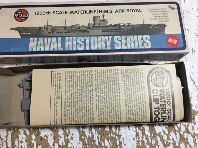 HMS ARK ROYAL WW2 Royal Navy Carrier Airfix 1/1200 Warship model kit ...