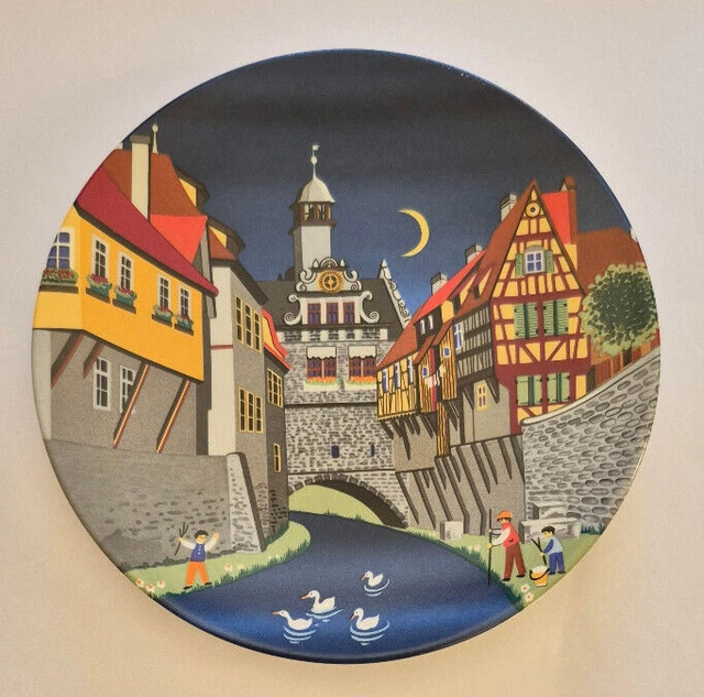 POOLE POTTERY PLATE Bavarian Town 432 Scene II ~ 6" Collectable Plate £ ...