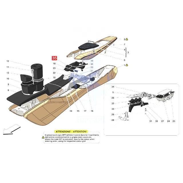 FOR FERRARI F8 Tributo 2020-2024 Center Console Power Window Switch ...