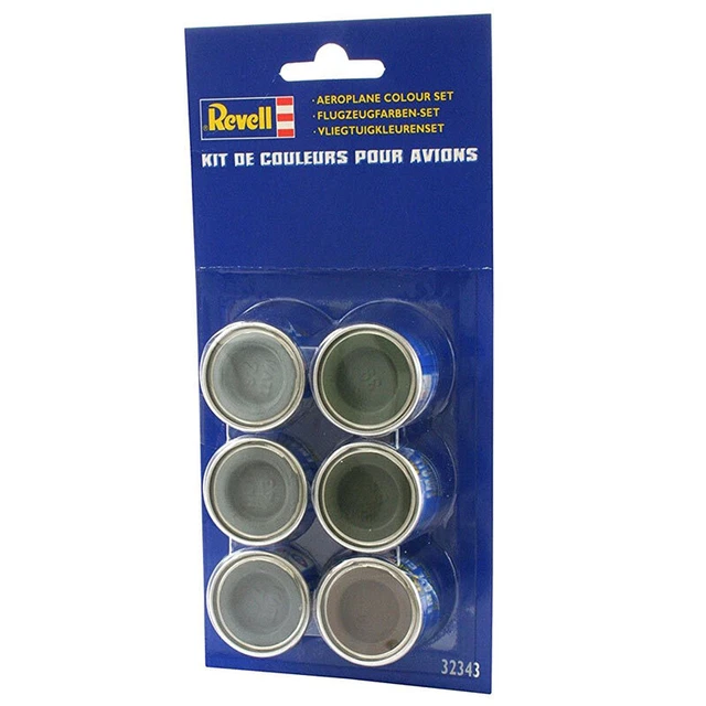 REVELL AIRCRAFT COLOUR Set (6x14ml colours) Enamel Paints 32343 £12.95 ...