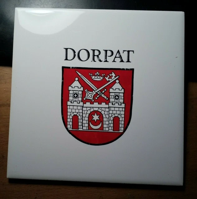 DORPAT - WAPPEN / Stadtwappen auf Fliese Kachel EUR 24,90 - PicClick DE