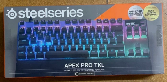 NEW STEELSERIES APEX Pro Tkl Mechanical Gaming Keyboard Uk Layout £124. ...