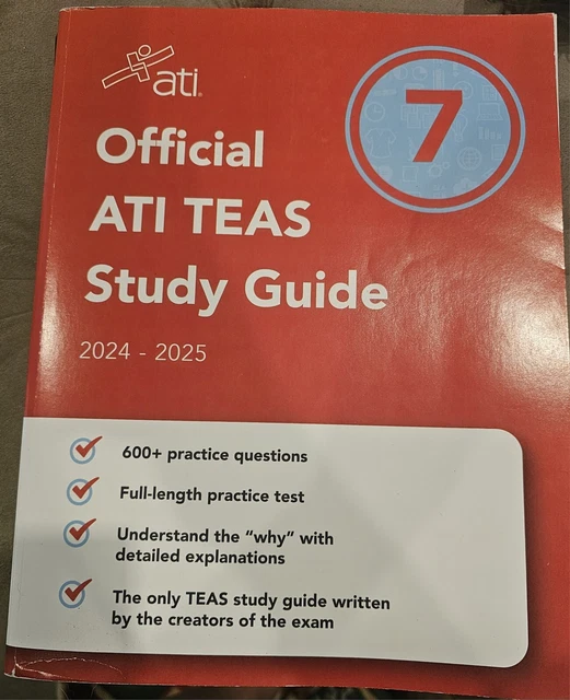 GUIDA STUDIO UFFICIALE ATI TEAS 7 2024-2025 EUR 8,95 - PicClick IT