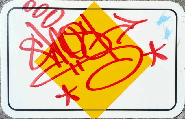 GHOST RIS Tag Sur Carte Street Art/Graffiti QUIK/SEEN/COPE/IZ/CRASH/CES ...