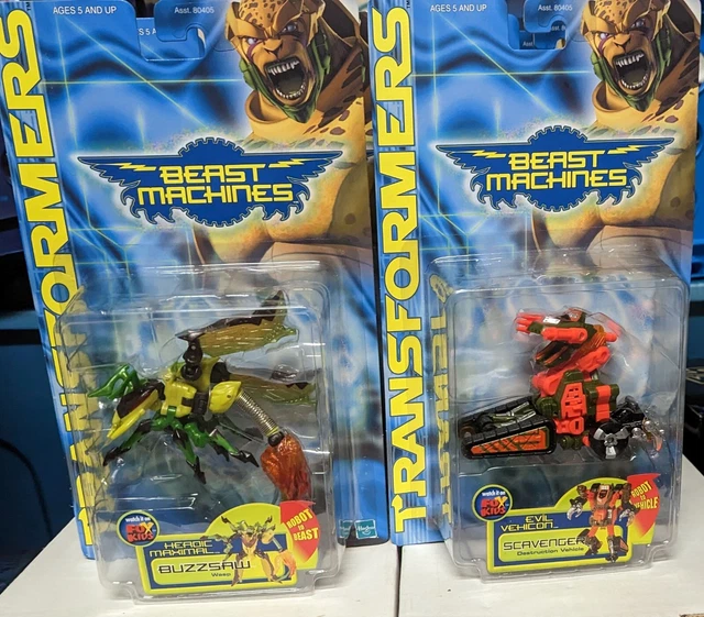 TRANSFORMERS BEAST MACHINES - SCAVENGER & BUZZSAW Action Figure 1999 ...