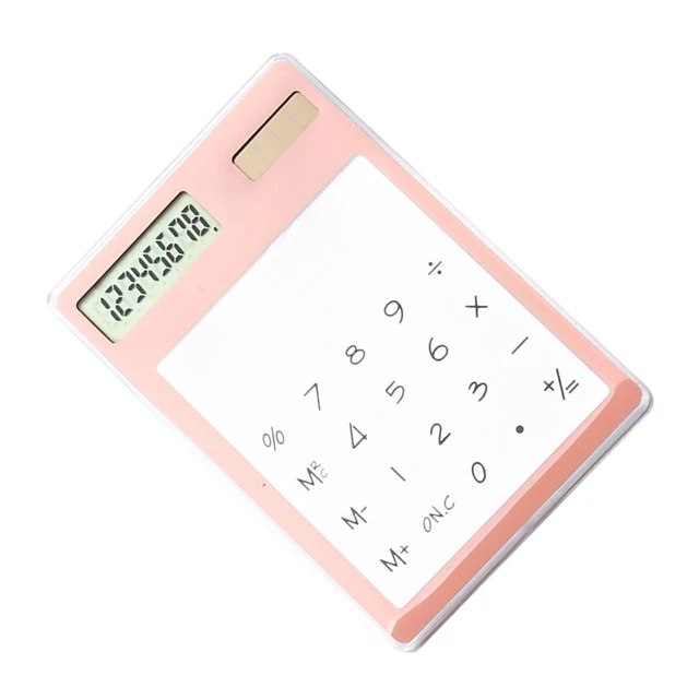 SOLAR POWERED CALCULATOR Touch Screen 8 Digit LCD Display Calculator ...
