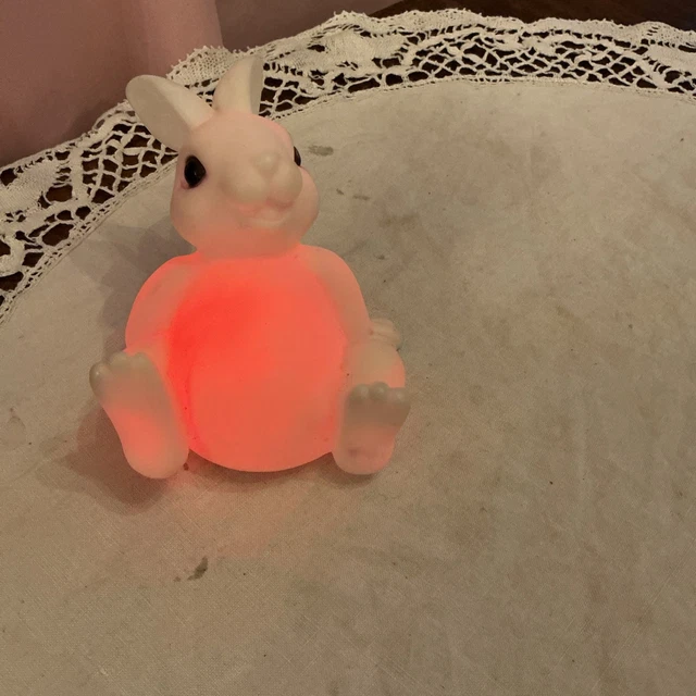 LITTLE EASTER RABBIT colour changing battery night Light Figure £2.23 ...