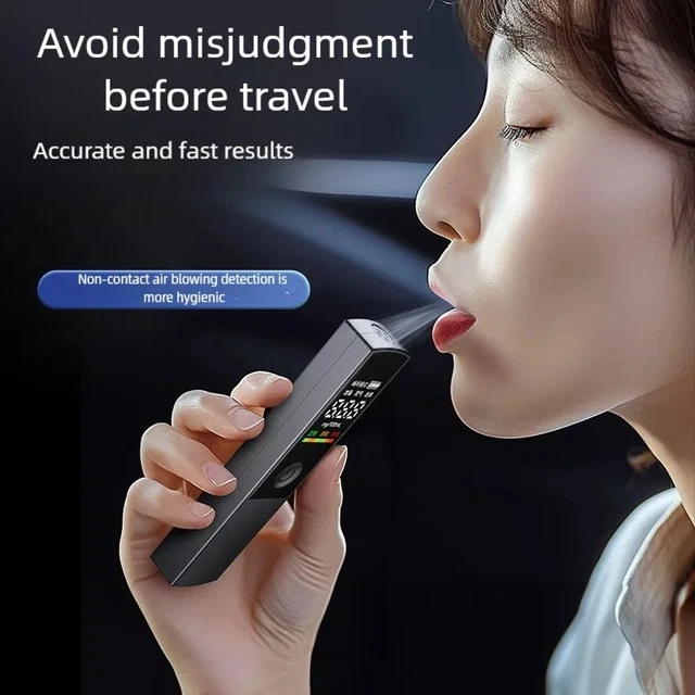 PORTABLE ALCOHOL BREATH Analyzer with Non Contact and Rechargeable ...