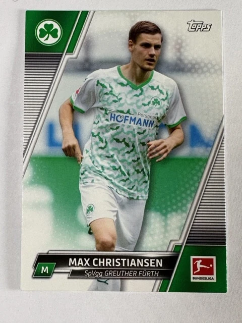 TOPPS BUNDESLIGA FLAGSHIP 2021/22 SpVgg Greuther Fürth Max Christiansen EUR 1,00 - PicClick FR