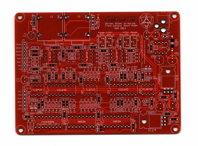 SHRUTHI SYNTHESISER PCB: Old Crow's CS-80 Filter Board (in Red): PCB ...