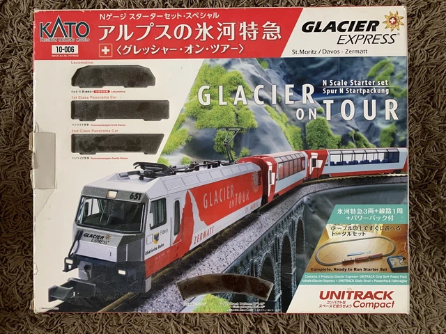 KATO N GAUGE N Scale Glacier Express Starter Set Model Train Unitrack ...