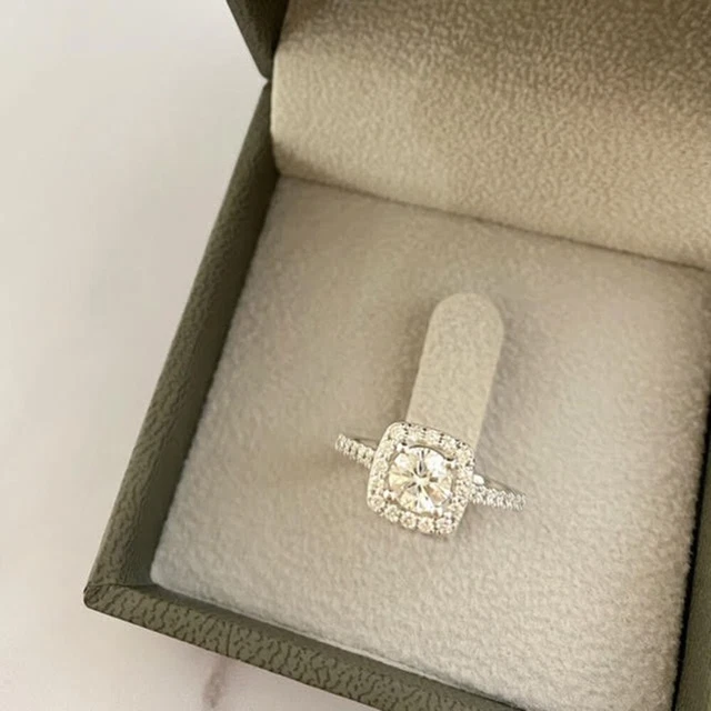 BAGUE MARIAGE 0.93 CT Igi GIA V ritable Labo Diamant Synth tique 14k Blanc Or 7 EUR 1.326,38 ...