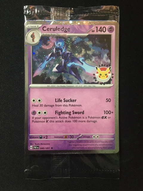 POKEMON CENTER CERULEDGE Promo Card Pokemon Day 2024 Stamped 040/091 ...