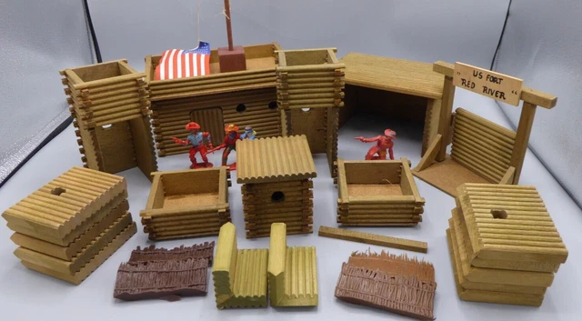 ELASTOLIN 7883 Blockhaus-Siedlung Holzspielzeug mit OVP EUR 109,00 ...