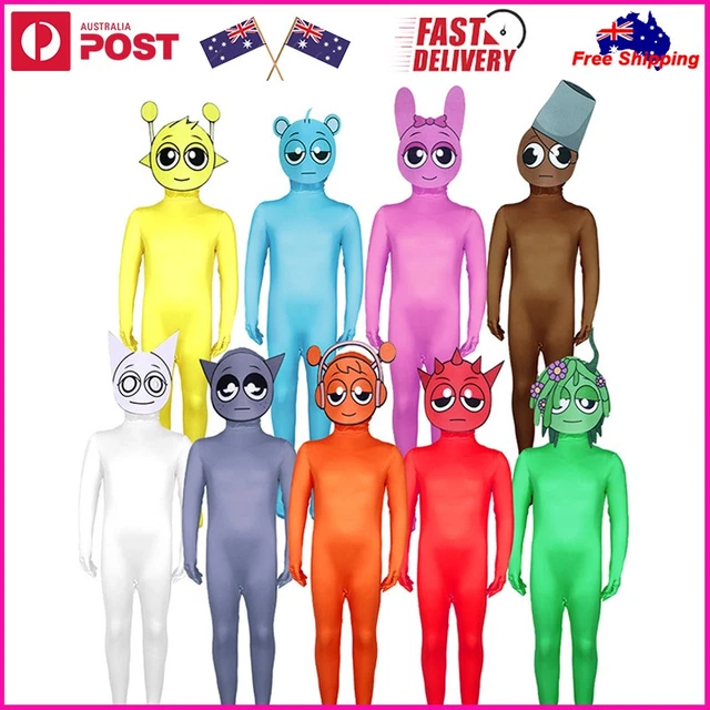 ADULTS INCREDIBOX SPRUNKI Cosplay Costume Jumpsuit Halloween Party ...