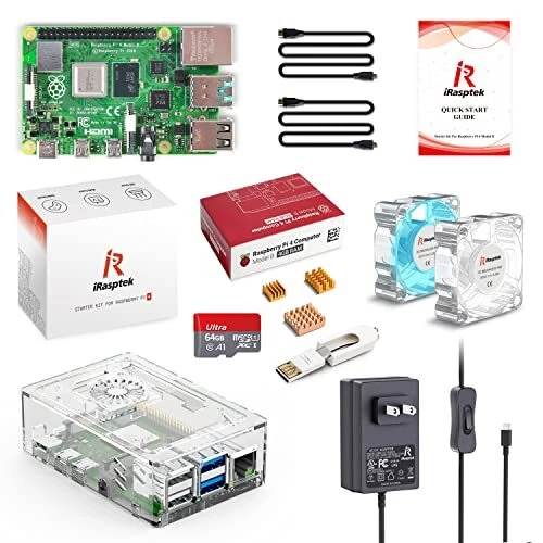 RASPBERRY PI 4 Model B 4GB RAM Starter Kit - 64GB Edition,Noobs 4-64 ...