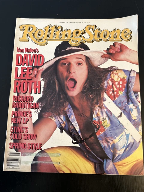 VINTAGE ROLLING STONE Magazine Van Halen’s David Lee Roth #445 4/11 ...