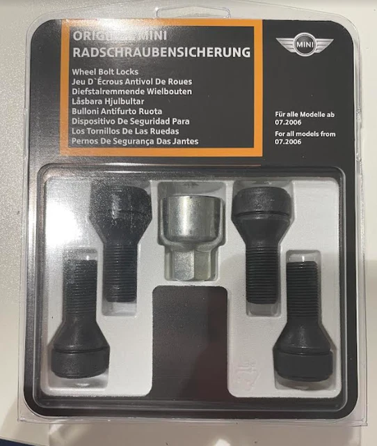 MINI GENUINE WHEEL Bolt Protection Locks Set 4 Pieces Replacement ...
