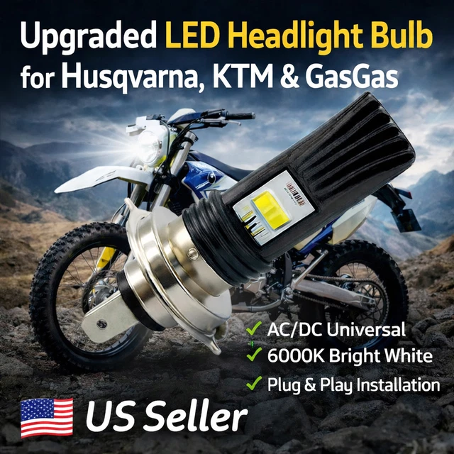 💡 ULTRA HI/LO Beam 12V LED Headlight Bulb for KTM 250 XC-W 2023 ⬆️ ...