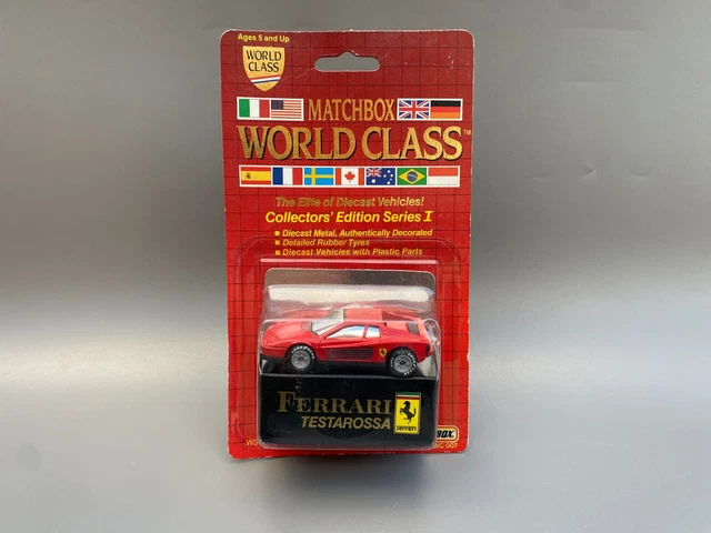 MATCHBOX WORLD CLASS Red Ferrari Testarossa Diecast Model Car £14.99 ...
