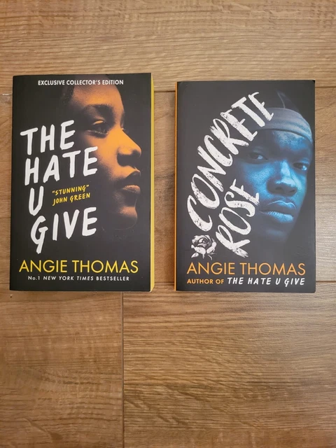 ANGIE THOMAS: THE Hate U Give & Concrete Rose coffret de 2 livres EUR 4 ...