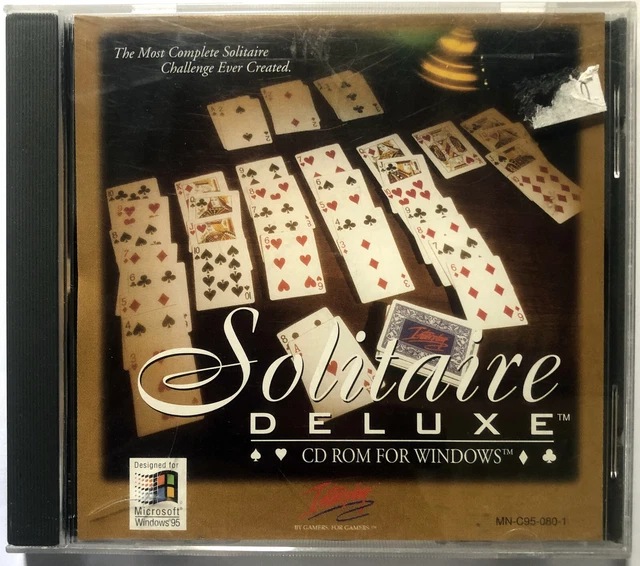 1995 SOLITAIRE DELUXE PC CD-ROM For Windows 95 - Disc spotless! $29.95 ...