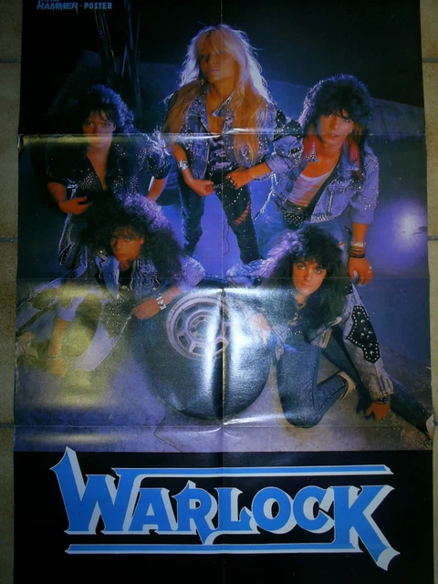 WARLOCK - VINTAGE 80's - RIESEN POSTER A1 - 59 cm x 82 cm DORO PESCH ...