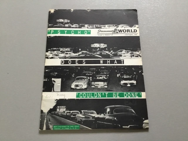 &PSYCHO& HITCHCOCK VERY Rare Paramount World Magazine July-August 1960 ...