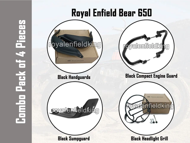 ROYAL ENFIELD BEAR 650 Handguards, Engine Guard, Sump Guard & Headlight ...