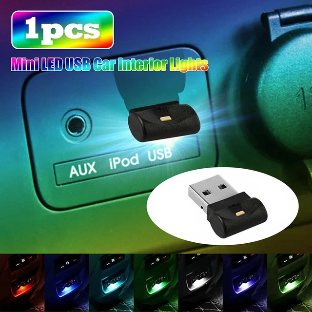 IL NUOVO 1 X Mini USB RGB LED Interni Auto Tocco Pulsante Neon Ambiente ...