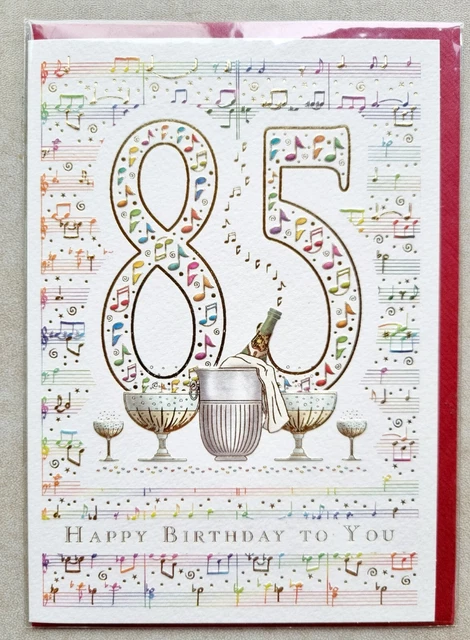 QUIRE DOPPELKARTE ZUM 85. Geburtstag mit Umschlag Glückwunschkarte Mac ...