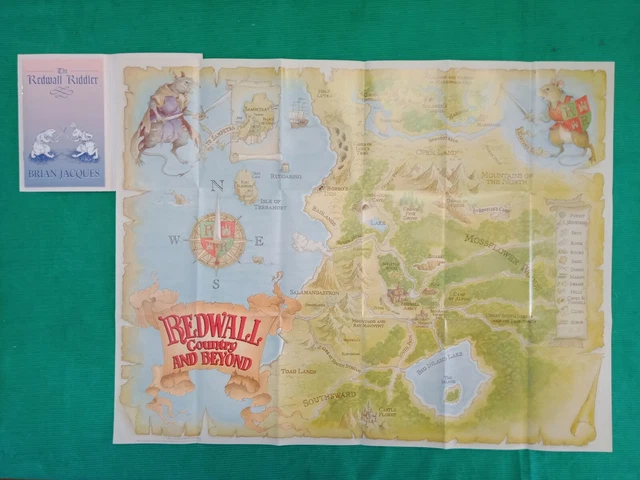 REDWALL MAP & The Redwall Riddler by Brian Jacques Full Colour $11.68 ...