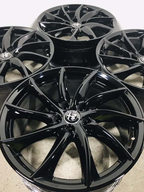 18& X 8” Alfa Romeo Giulia OEM Factory Stock Wheels Rims Full Set Black ...