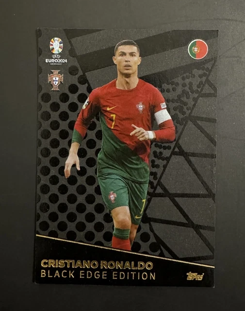 TOPPS MATCH ATTAX UEFA Euro Germany 2024 - Cristiano Ronaldo Black Edge Edition £12.00 - PicClick UK