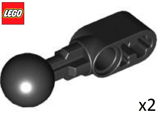 LEGO 64276 BLACK Technic Liftarm Modified Ball Joint Straight 1 x 2 ...