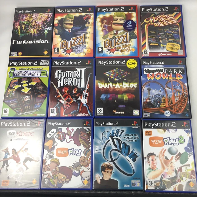 PLAYSTATION 2 BUNDLE Of 12 Games Quizzes Arcade Job Lot PAL Region PS2 ...