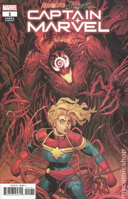 ABSOLUTE CARNAGE CAPTAIN Marvel 1B Bradshaw variante du codex comme ...