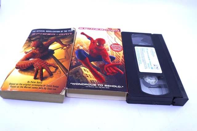 LOT SPIDER-MAN VHS Tobey Maguire, 2002 With Official Novelization by ...