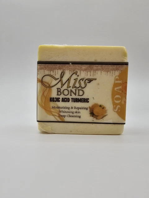 MISS BOND KOJIC Acid Turmeric Soap Whitening And Dark Spot Remover - 5oz £7.57 - PicClick UK