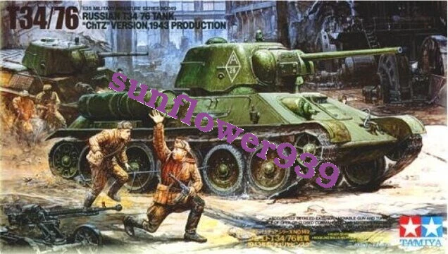 TAMIYA 35149 1/35 Scale Model Kit WWII Russian Medium Tank T34-76 ChTZ ...