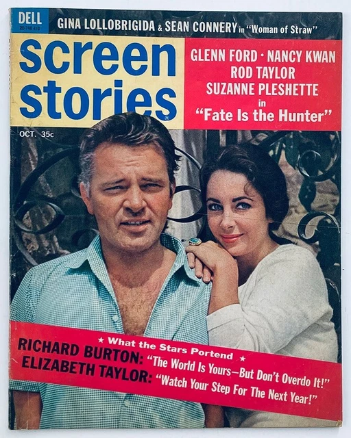 VTG SCREEN STORIES Magazine October 1964 Liz Taylor, Richard Burton No ...