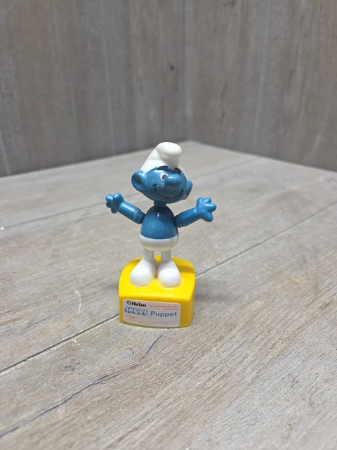 VINTAGE HELM SMURF STRING PUPPET Push Button British Patent made in ...