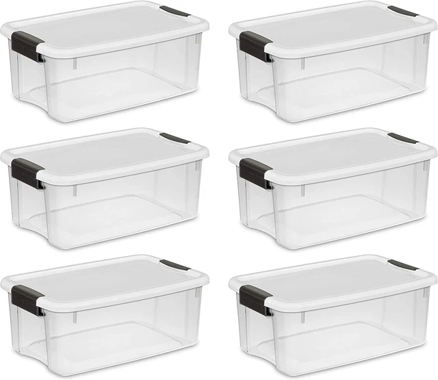 BOÎTE FOURRE-TOUT EN plastique transparent empilable Sterilite 18 ...